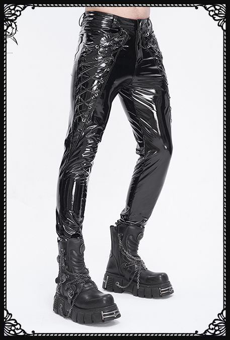 Devil Fashion Axel Black PVC Trousers