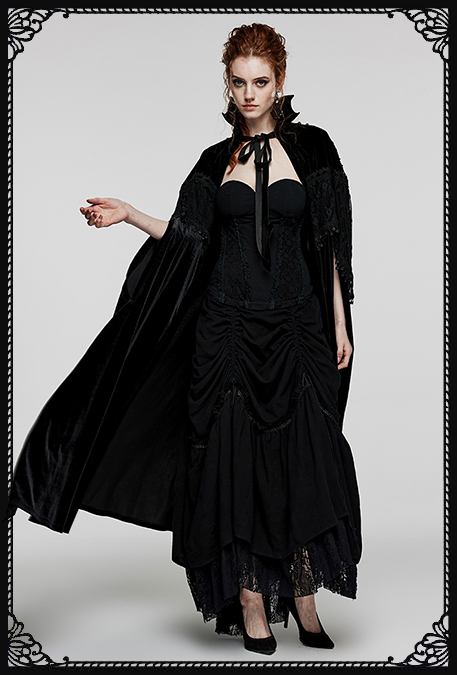 Punk Rave Raven Long Cape